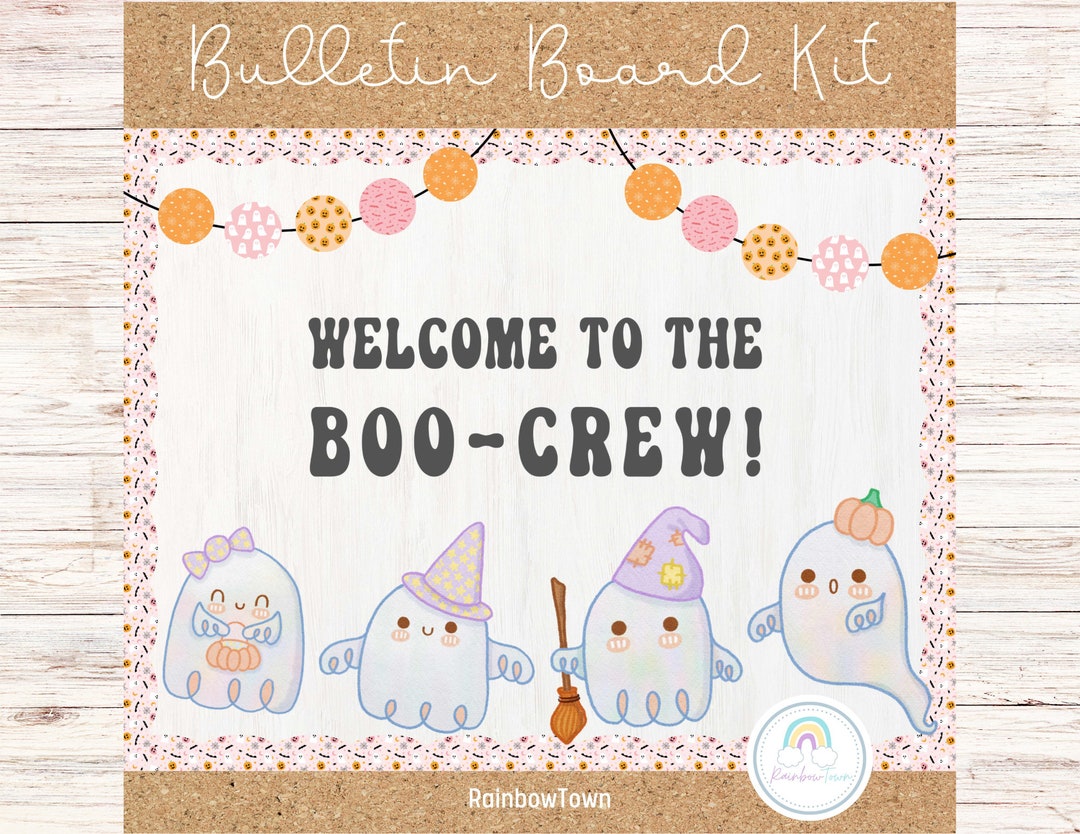 Welcome to the Boo Crew Halloween Bulletin Board - Door Kit - Etsy