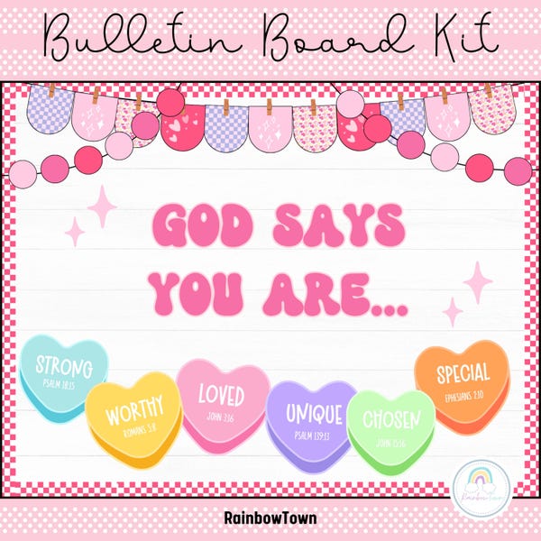 Conversation Hearts Bulletin Board - Etsy