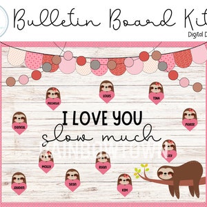Valentines Day Bulletin Board Kit Classroom Door Decor Printable - Etsy