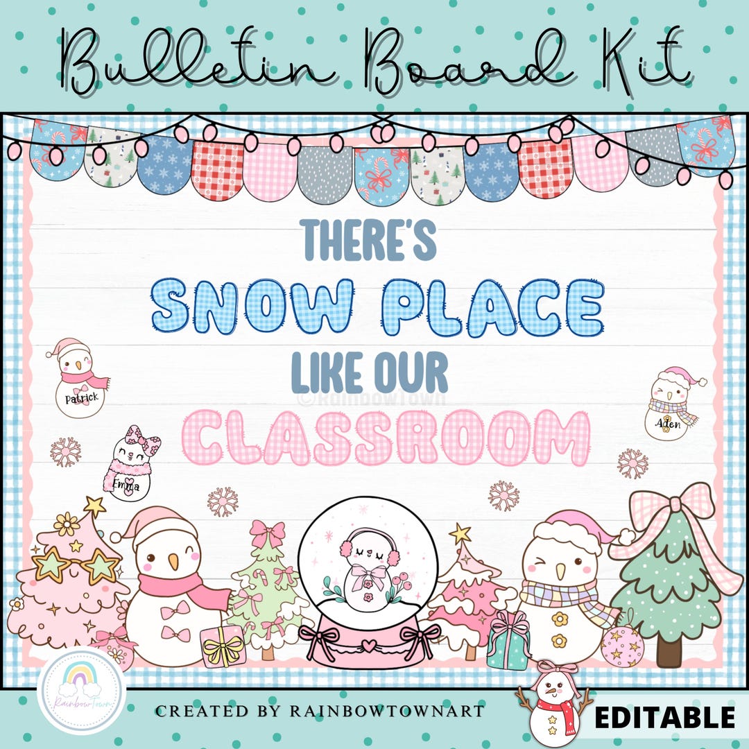 Winter Bulletin Board Kit Warm Winter Wishes Classroom Decor Printable ...