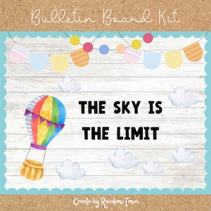 Back to School Bulletin Board Hot Air Balloon Classroom Decor Printable ...