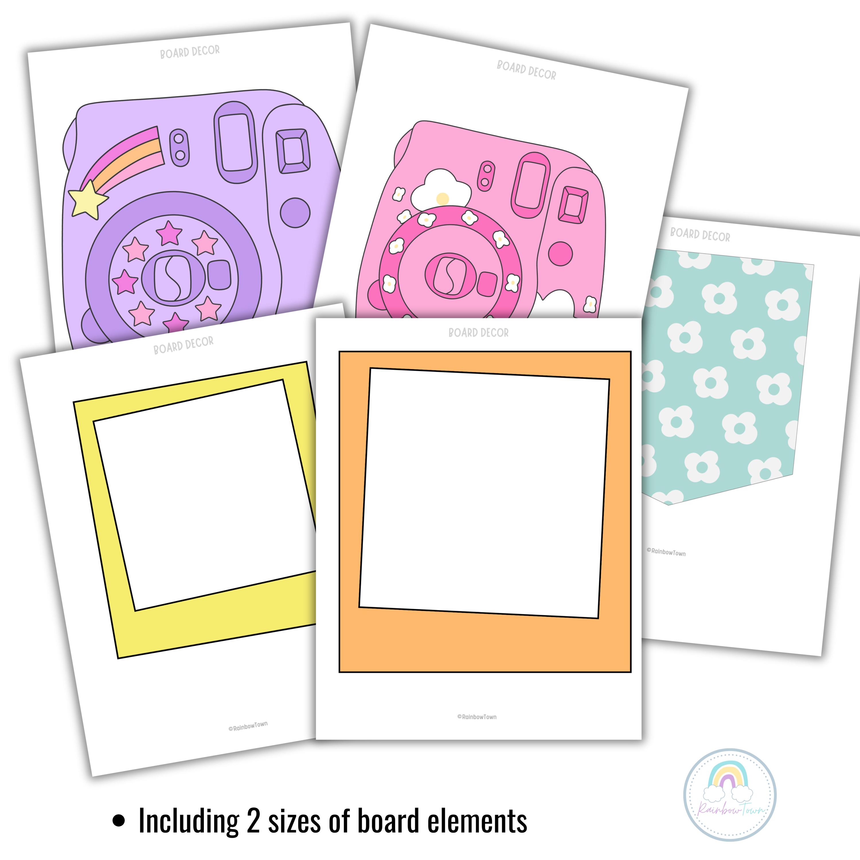 Back to School Polaroid Bulletin Board Kit Welcome Back Classroom Decor ...