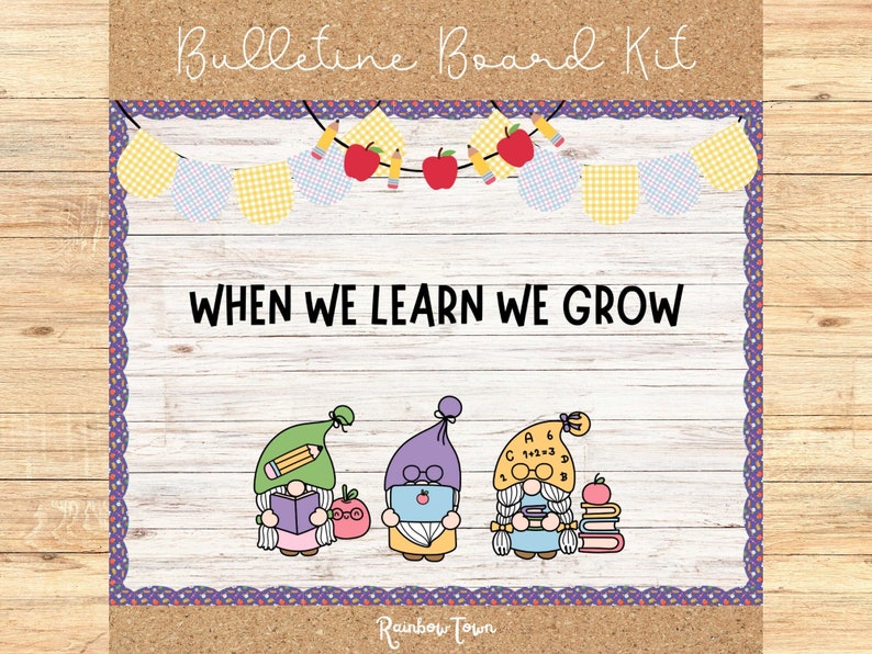 Welcome Back to School Gnomes Bulletin Board Kit Classroom Door Decor ...