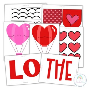 Valentine's Day Bulletin Board Kit Hot Air Balloon Classroom Decor ...