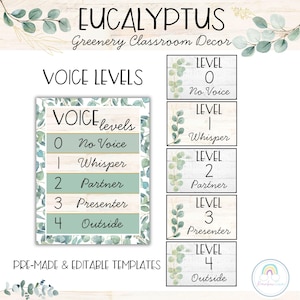 Eucalyptus Classroom Decor Bundle Botanical Classroom Theme Printable ...