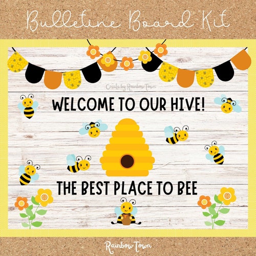 Welcome to Our Hive Summer Bulletin Board BEE Classroom Decor - Etsy