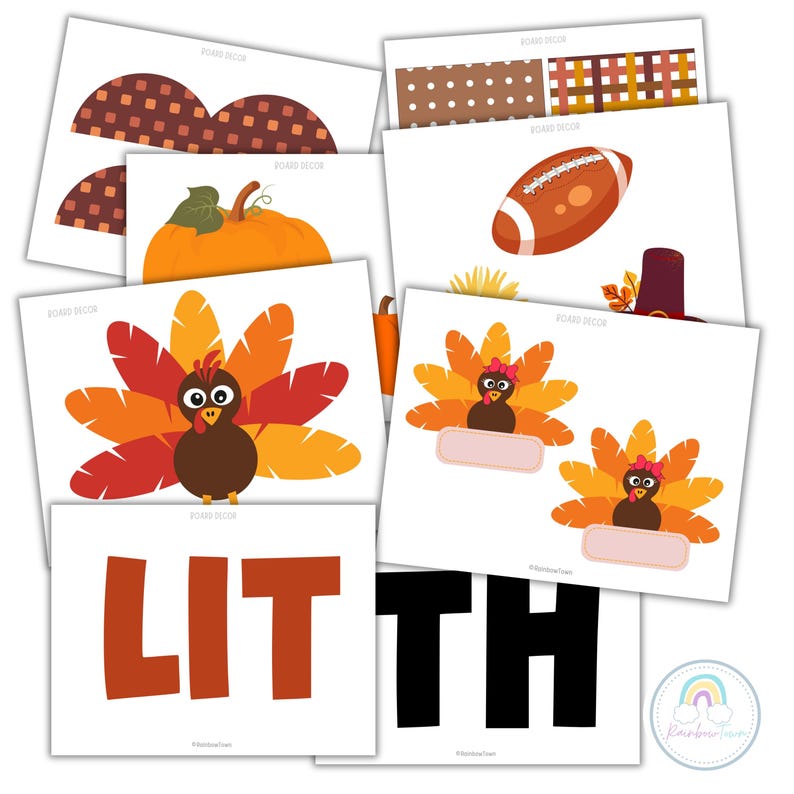 Thanksgiving Bulletin Board Kit Turkey Autumn Classroom Door ...