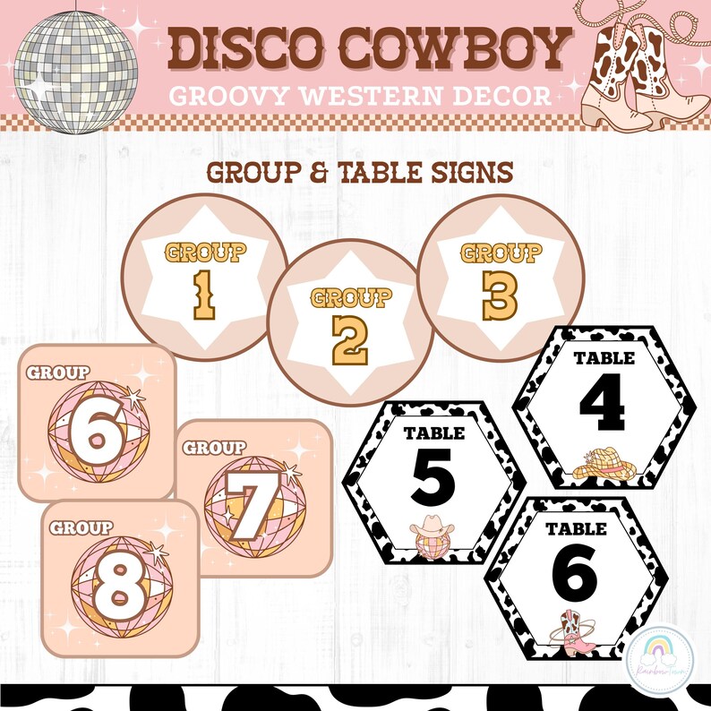 Groovy Disco Classroom Decor Bundle Boho Western Cowboy Decorations ...