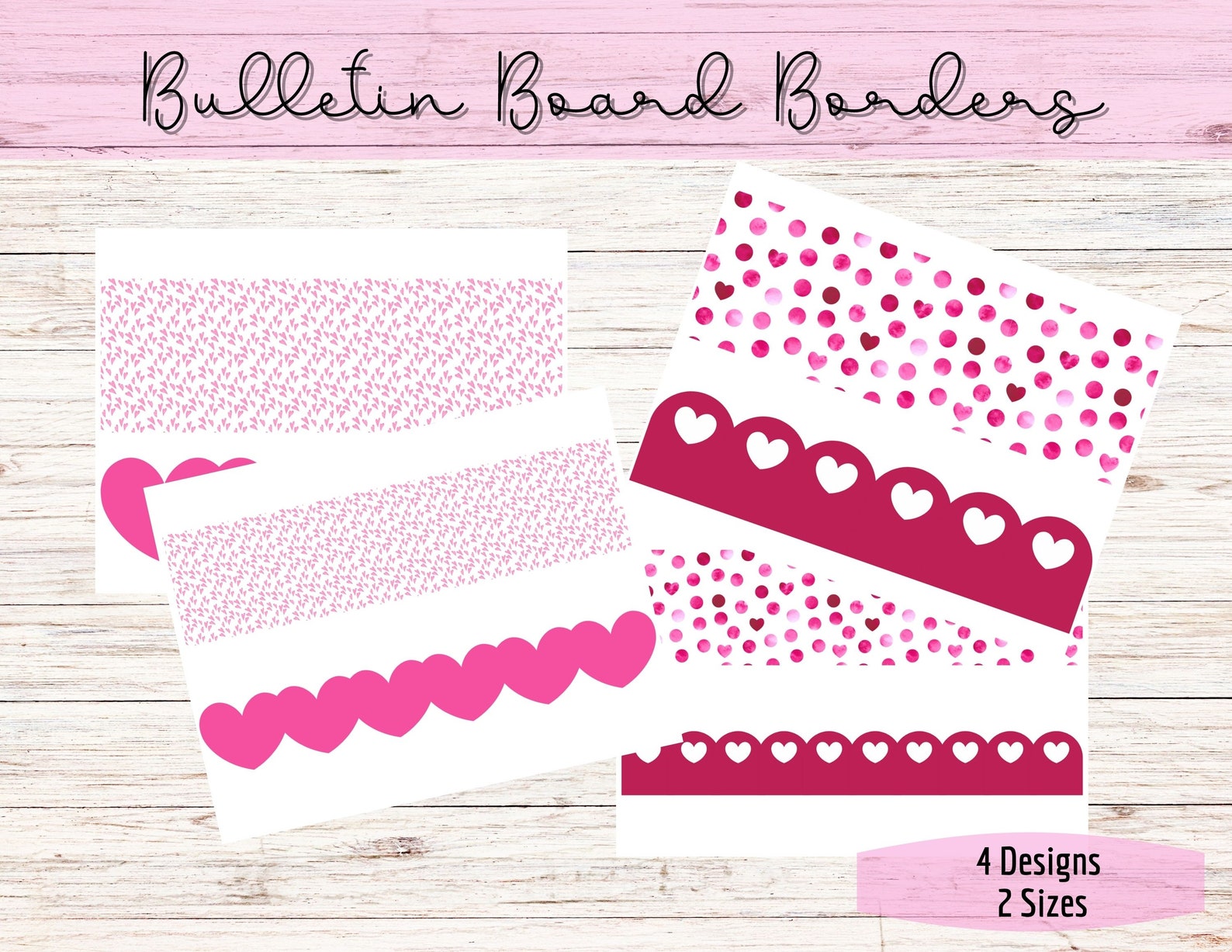 Valentines Day Bulletin Board Border Printable Bulletine Board Kit ...