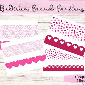 Valentines Day Bulletin Board Border Printable Bulletine Board Kit ...