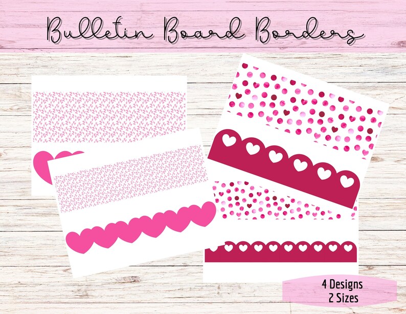 Valentines Day Bulletin Board Border Printable Bulletine Board - Etsy
