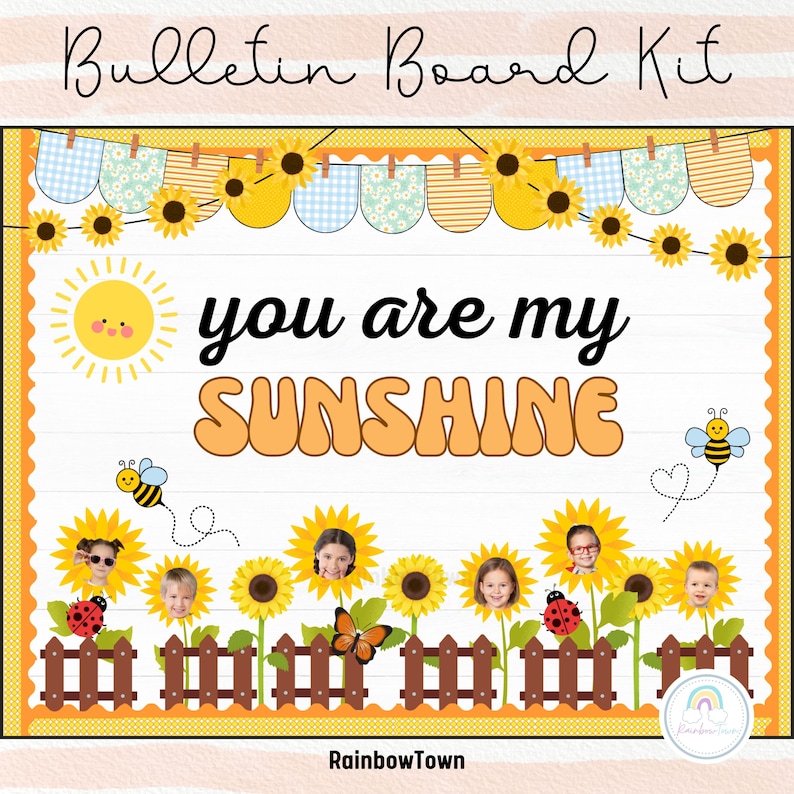 Back to School Bulletin Board Sunflower Theme Classroom Decor Printable ...