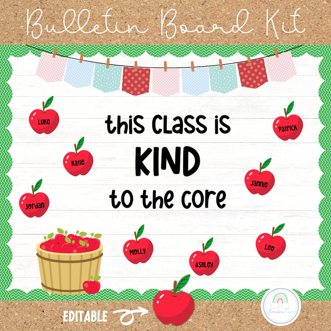 Fall Bulletin Board Kit: Apple Classroom Decor (printable PDF) - Etsy