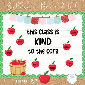 Fall Bulletin Board Kit: Apple Classroom Decor (printable PDF) - Etsy