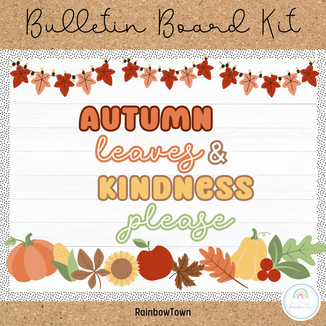 Fall Bulletin Board Kit Motivational Affirmation Classroom Decor - Etsy
