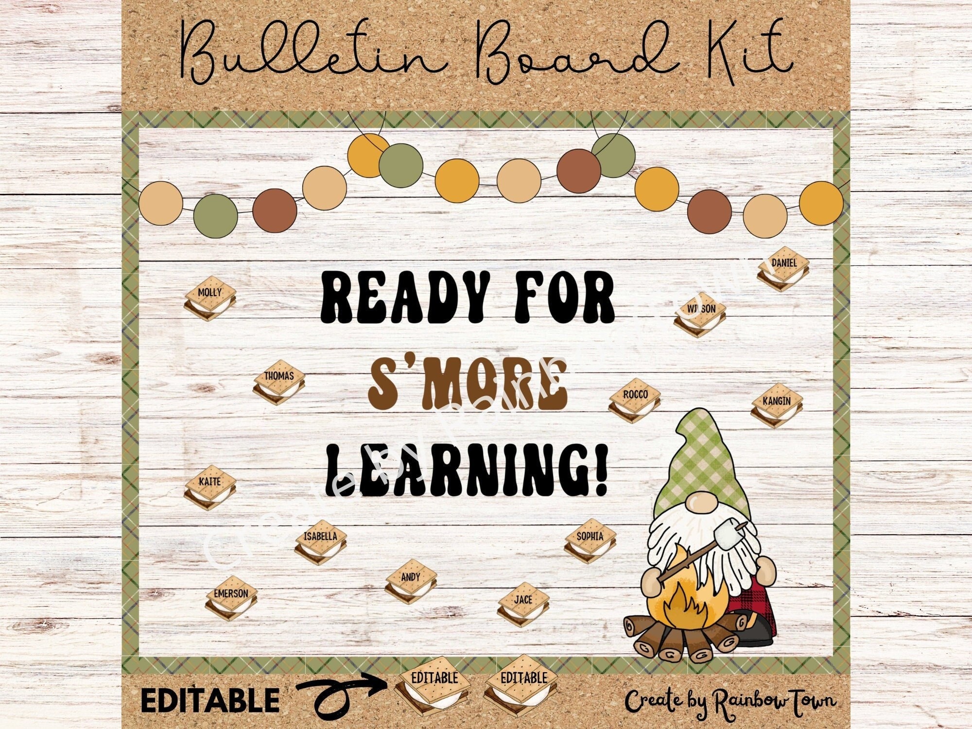 Ready for S'more Learning Back to School Bulletin Board Gnomes ...