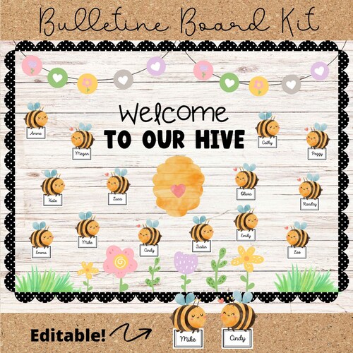 Welcome to Our Hive Summer Bulletin Board BEE Classroom Decor - Etsy