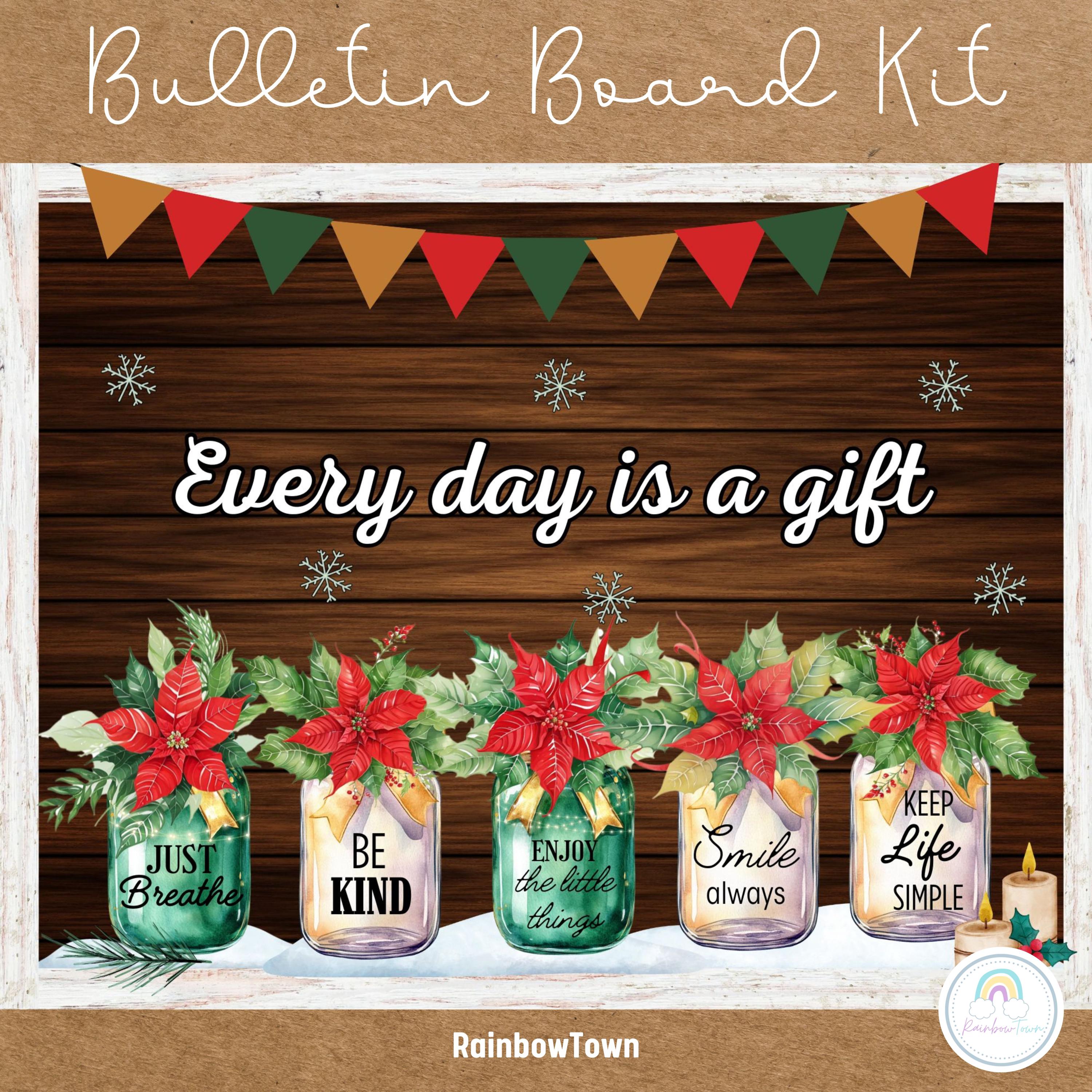 Christmas Christian Bulletin Board Kit | God Says You Are Classroom ...