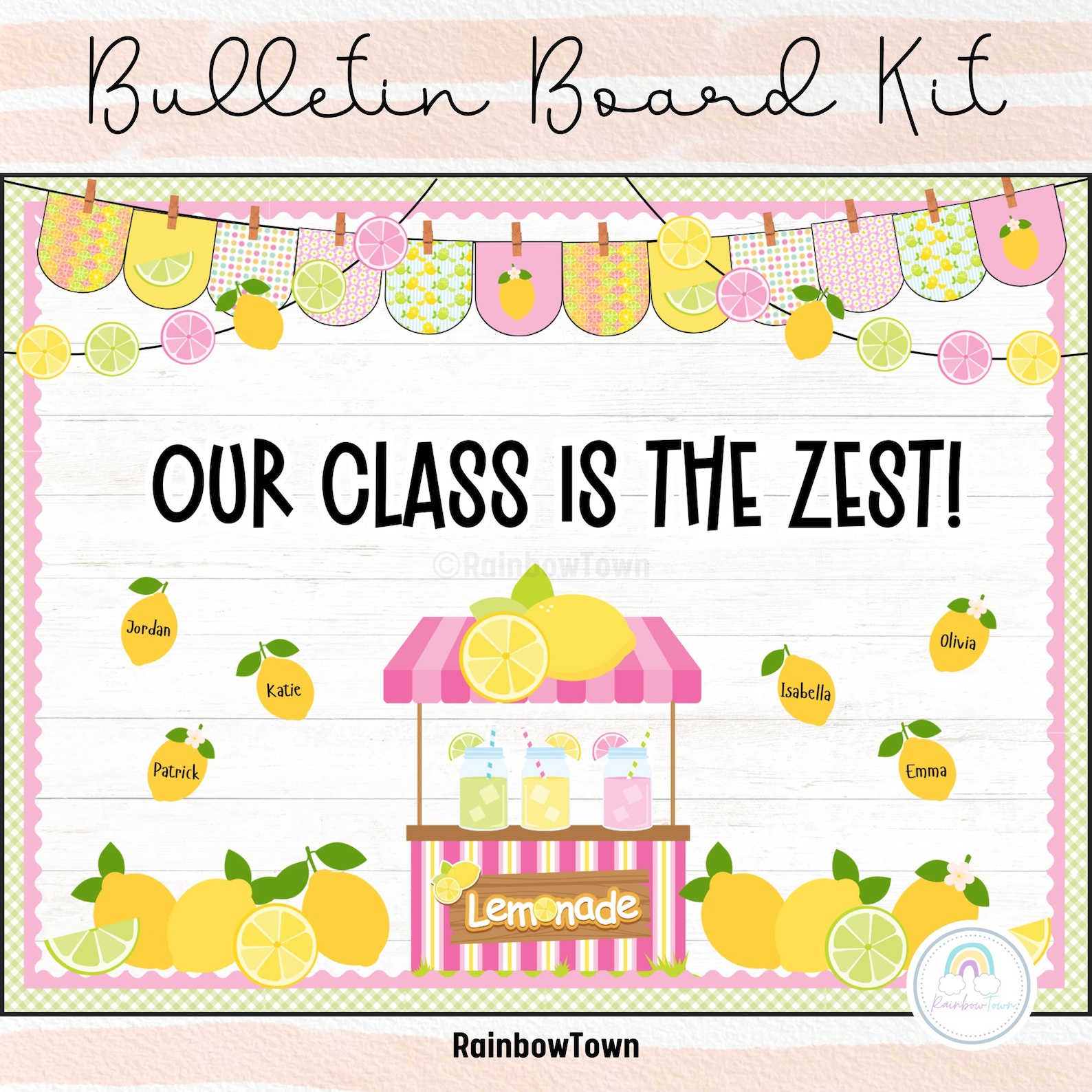 Summer Bulletin Board Kit Lemon Classroom Decor Printable & Editable - Etsy