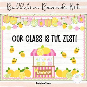 Summer Bulletin Board Kit Lemon Classroom Decor Printable & Editable - Etsy