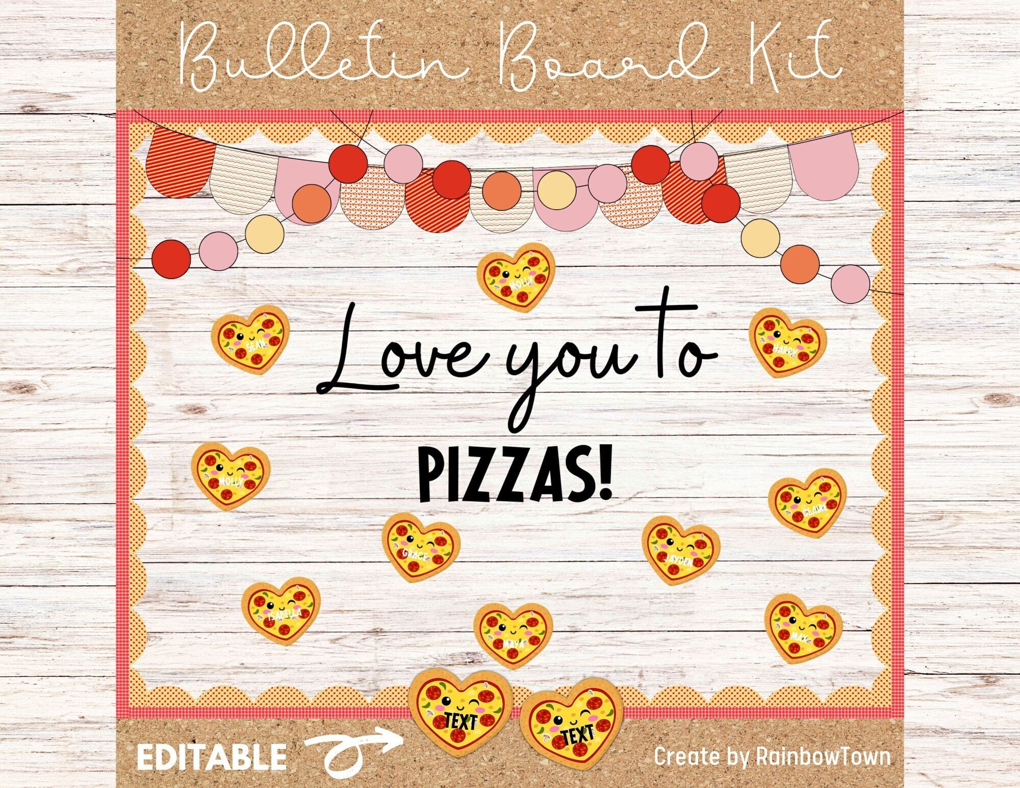 Valentine's Day Bulletin Board Kit February Classroom Door - Etsy