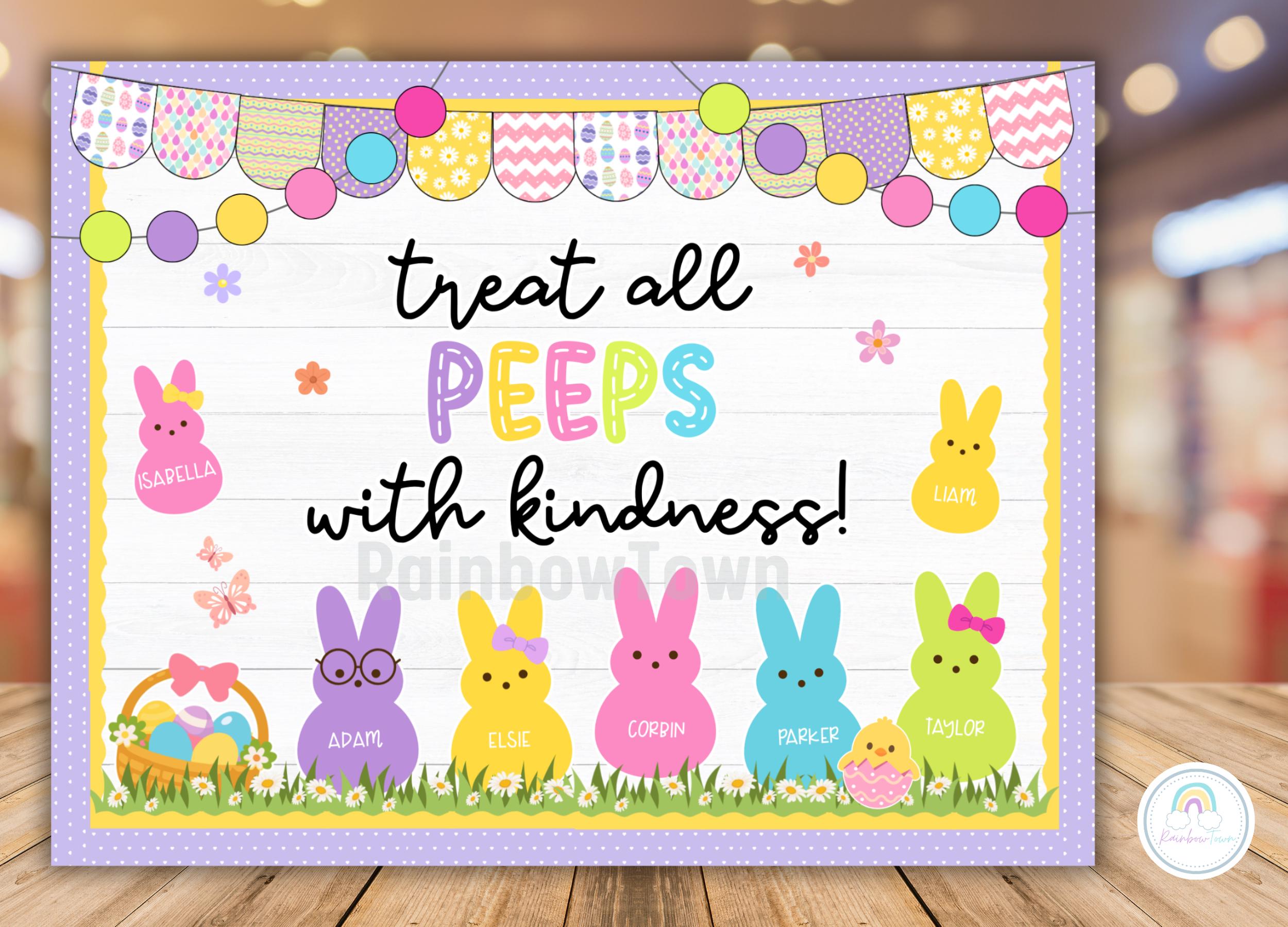 Easter Bulletin Board Kit Bunny Classroom Decor Printable & Editable - Etsy