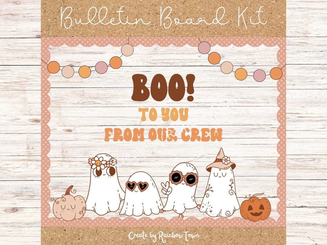 Groovy Halloween Bulletin Board Classroom Door Decor Kit - Etsy