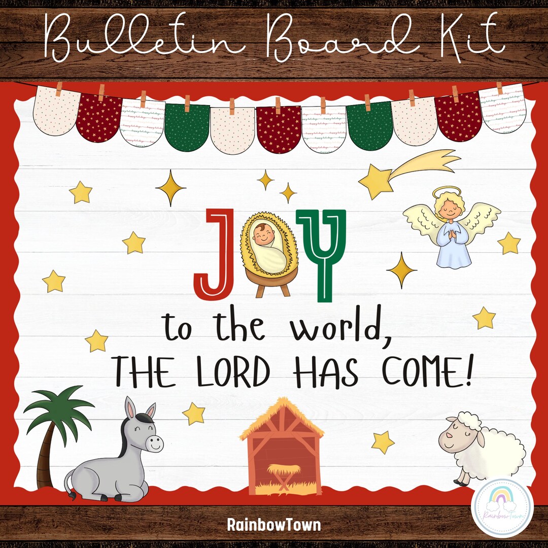 Nativity Scene Bulletin Board Christmas Classroom Decor Chruch ...