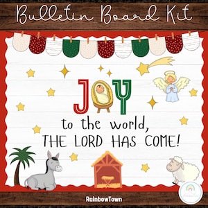 Nativity Scene Bulletin Board Christmas Classroom Decor Chruch ...