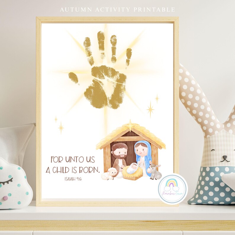 Nativity Christmas Handprint Craft Sunday School Activity Printable - Etsy