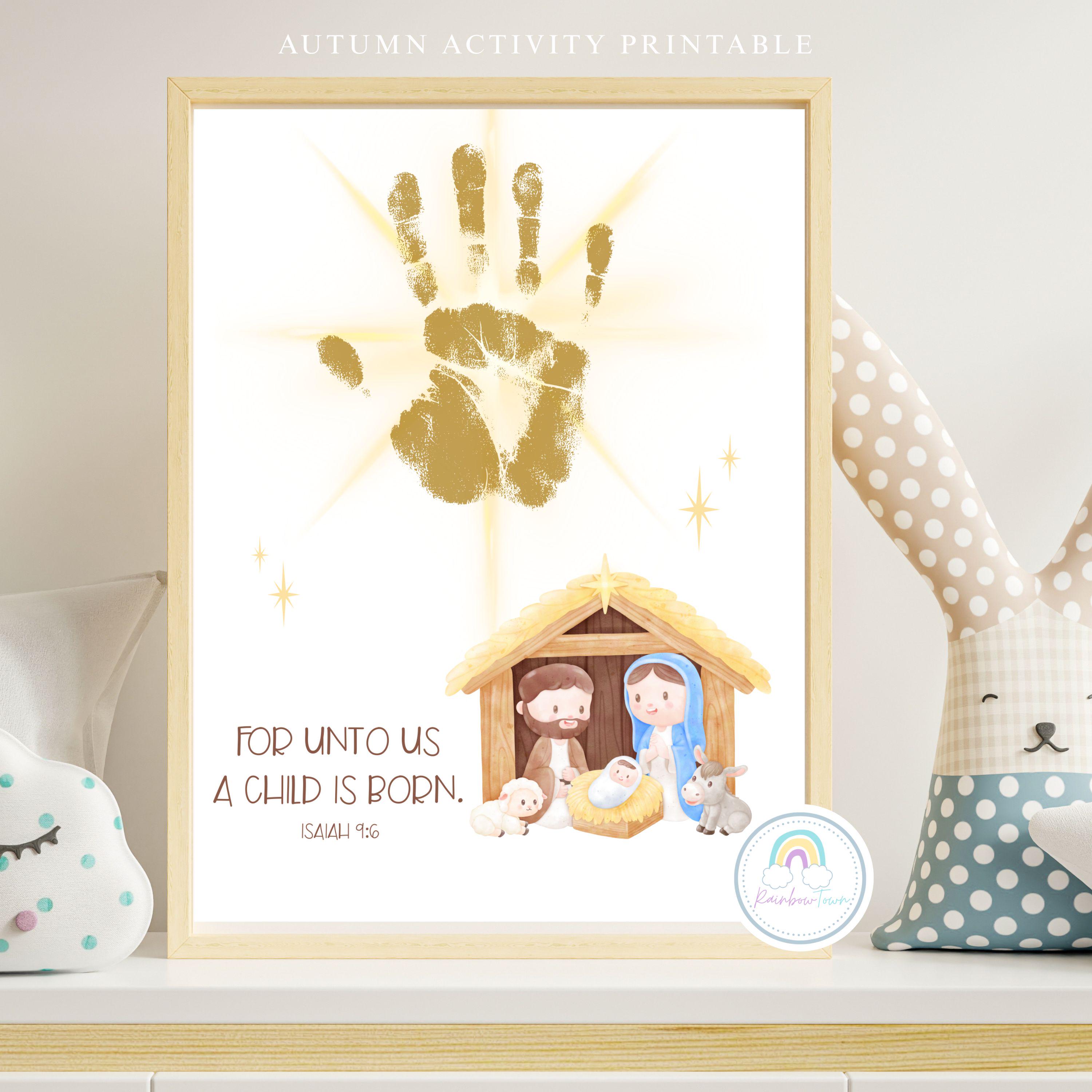 Nativity Christmas Handprint Craft Sunday School Activity Printable - Etsy
