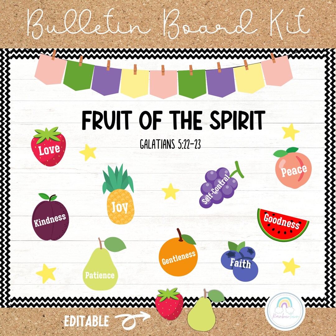 Fruit of the Spirit Bulletin Board Christian Bulletin Board Chruch ...