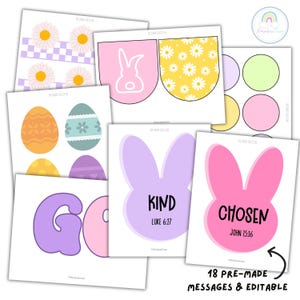 Easter Bulletin Board Groovy Spring Christian Classroom Decor Printable ...