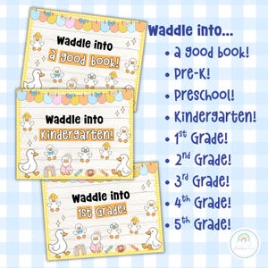 Back to School Bulletin Board Duck & Goose Classroom Decor Editable - Etsy