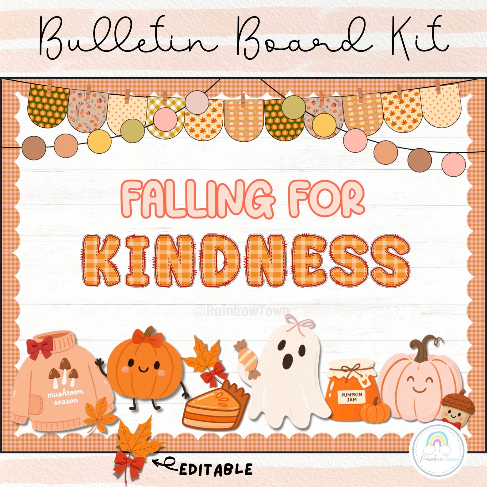 Falling for Kindness Fall Bulletin Board Autumn Classroom Decor ...