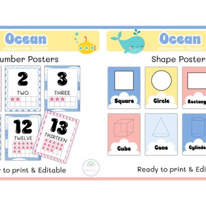 Ocean Pastel Classroom Decor Bundle Under the Sea Theme Decorations ...