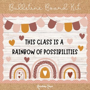 Back to School Bulletin Board Inspirational Bulletin Board Kit Rainbow ...