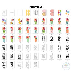 Spring Bulletin Board Kit Blooming for Jesus Christian Classroom Decor ...