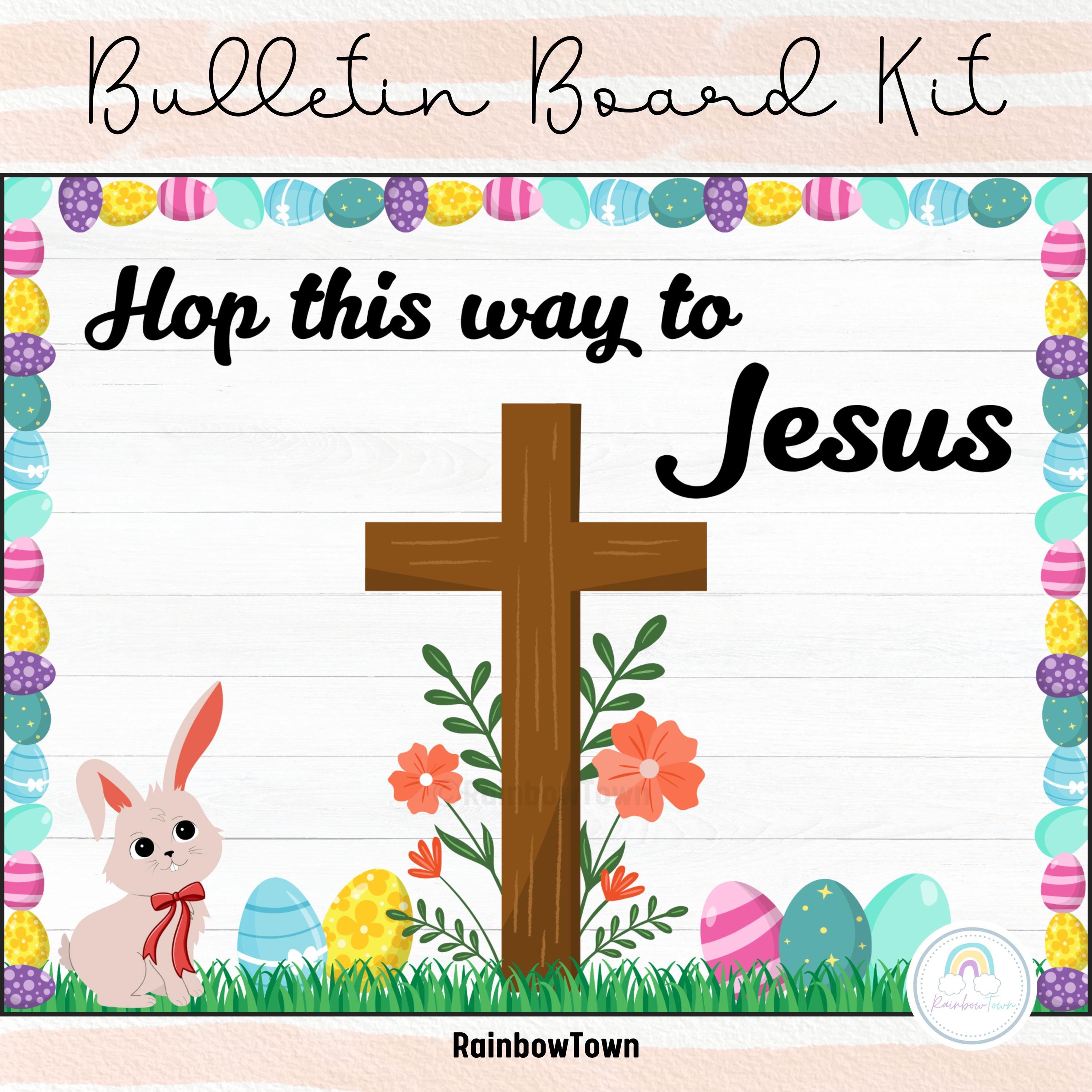 Easter Bulletin Board Kit Christian Classroom Sunday School Decor ...