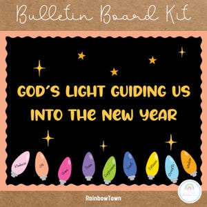 New Year Bulletin Board Christian Classroom Decor Printable - Etsy