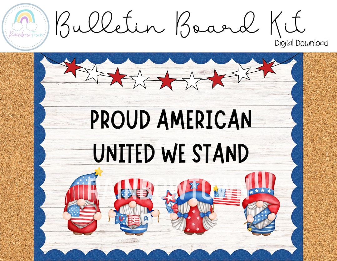 Patriotic Gnomes Summer July Bulletin Board Door Decor - Etsy