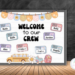 Welcome Back to School Bulletin Board August Bulletin Board Groovy ...