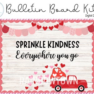 Valentine's Day Bulletin Board Kit Gnomes Heart Classroom Decor ...