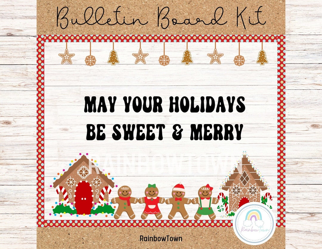 Christmas Bulletin Board Gingerbread Classroom Decor Printable - Etsy