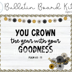 New Year Bulletin Board Kit Christian Classroom Decor Printable - Etsy