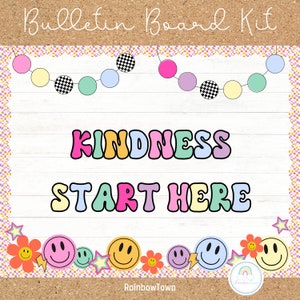 Back to School Bulletin Board Kit Groovy Retro 90s Classroom Decor ...