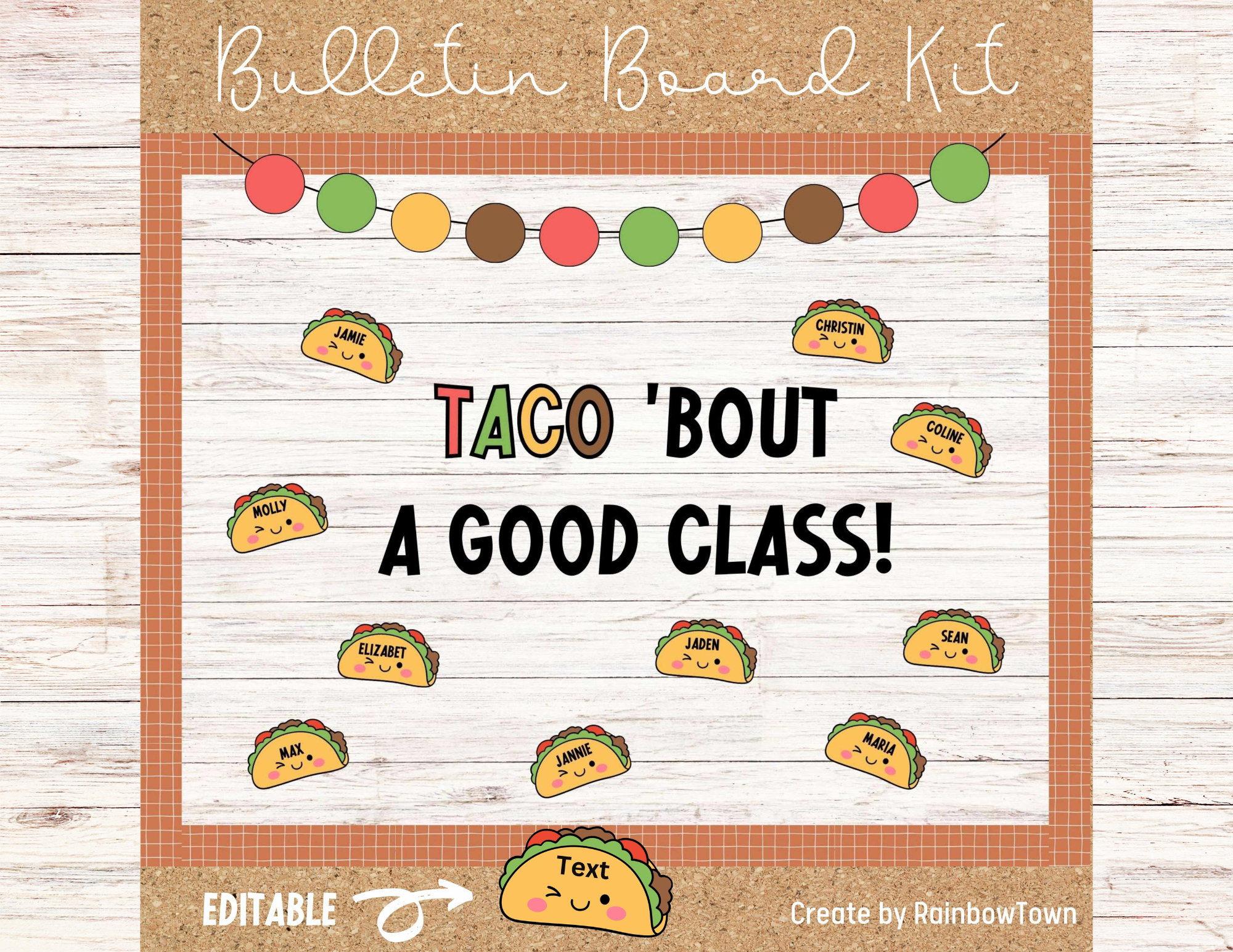 TACO Bulletin Board Kit Printable - Etsy