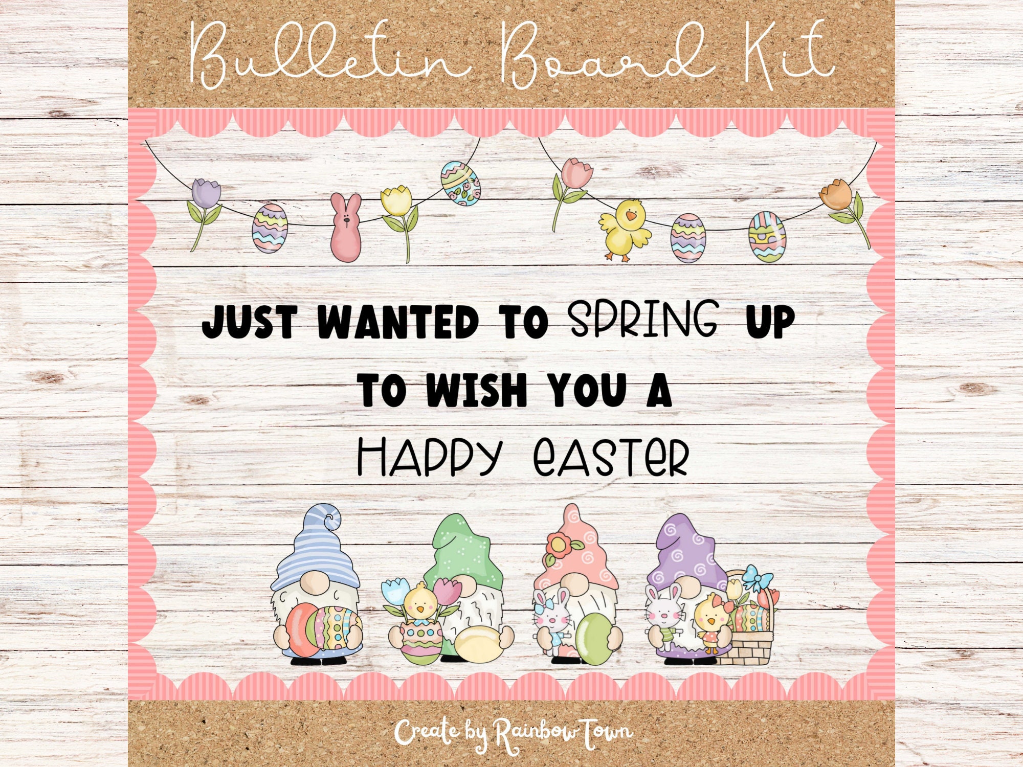 Easter Bulletin Board Spring Bulletin Board Gnomes Classroom Decor - Etsy