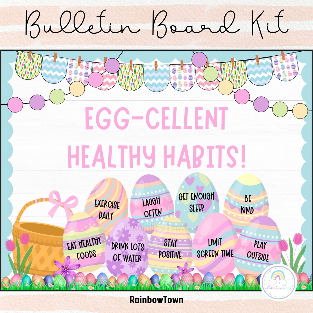 Easter Bulletin Board Healthy Habits Display School Nurse Classroom ...