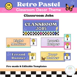 Retro Classroom Decor Bundle Classroom Theme Groovy Bright Classroom ...